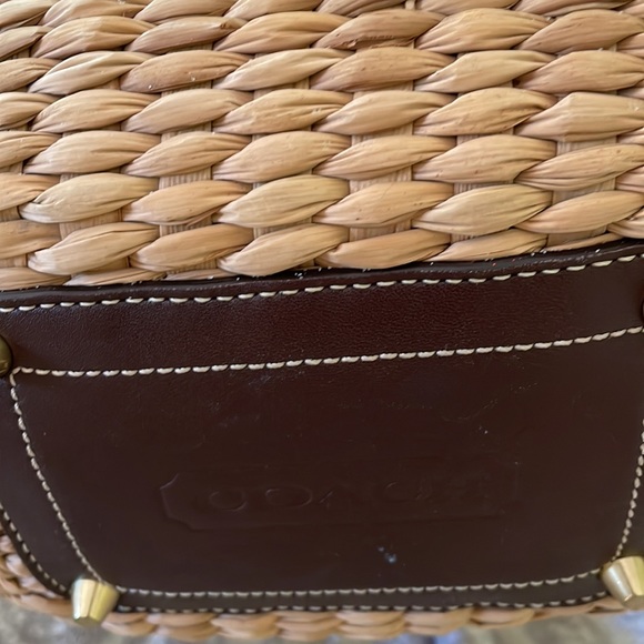 Bags | Coach Summer Wicker Bag | Poshmark